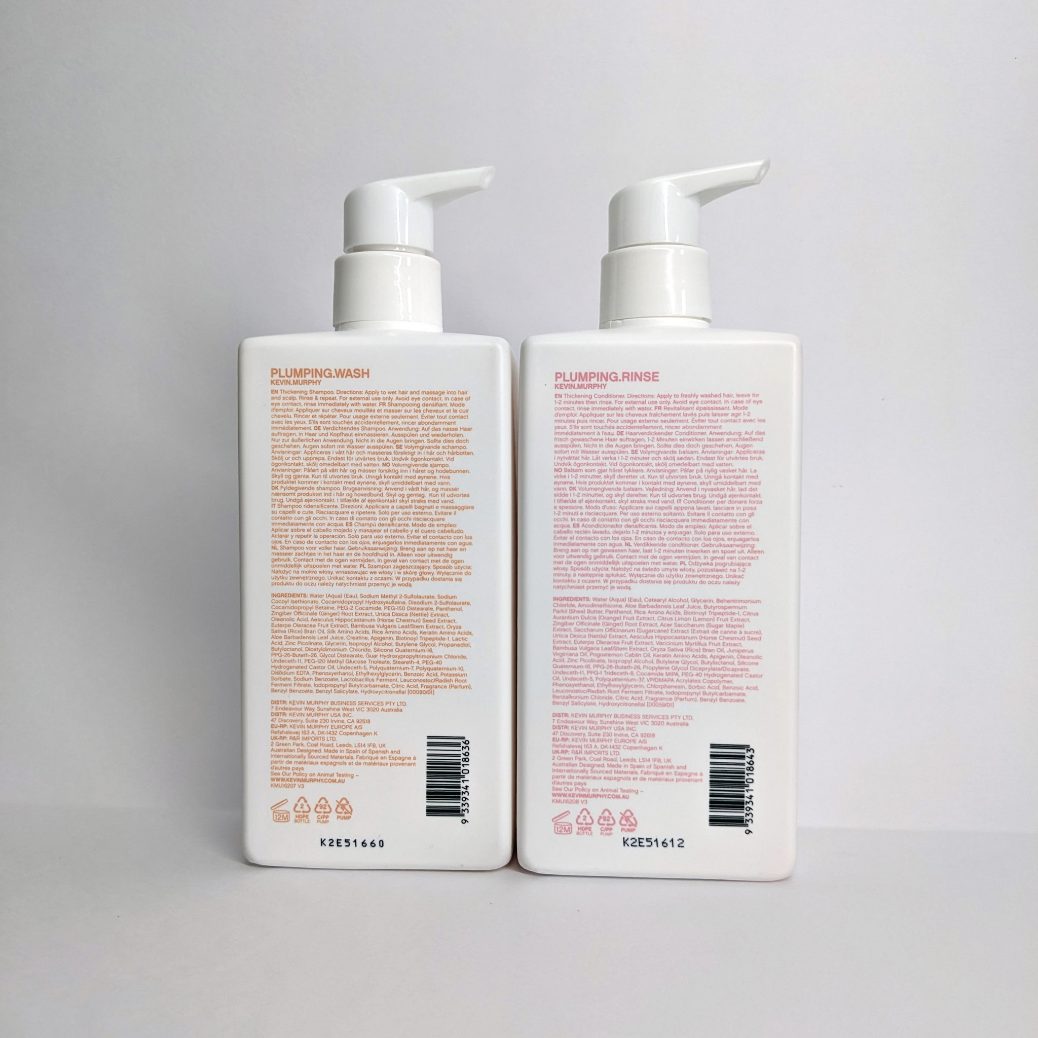 DUO Plumping 2x500ml - KEVIN MURPHY | Boutique en ligne Helene Clément